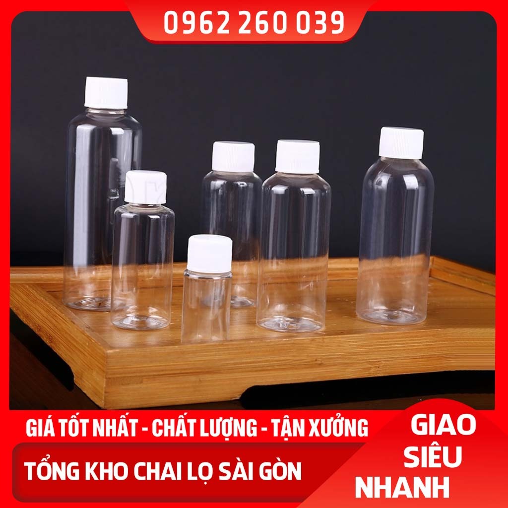 Chai Nhựa Pet Nắp Vặn 15ml 20ml 30ml 50ml 100ml 150ml 200ml 300ml Chiết Gel Rửa Tay, Dầu Gội ...