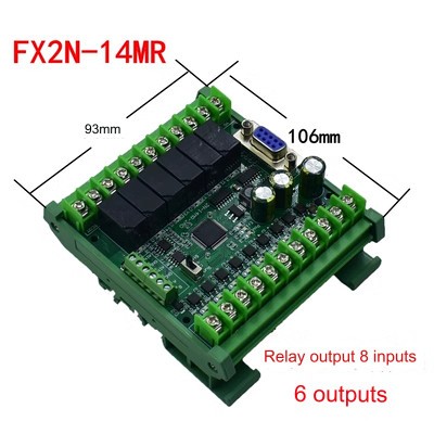 Bo Lập trình PLC Mini FX1N FX3U FX2N 10MR 14MR 20MR 24MR 30MR 10MT 14MT ...