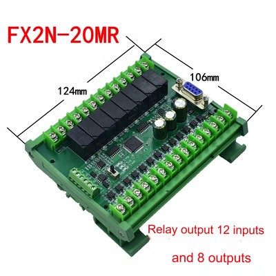 Bo Lập trình PLC Mini FX1N FX3U FX2N 10MR 14MR 20MR 24MR 30MR 10MT 14MT ...