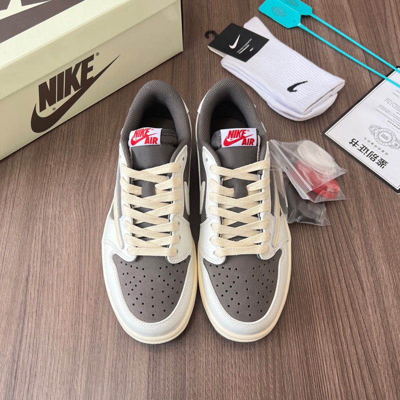 Giày thể thao sneakers nam Travis Scott nâu jd 1 Low Reverse Mocha màu ...