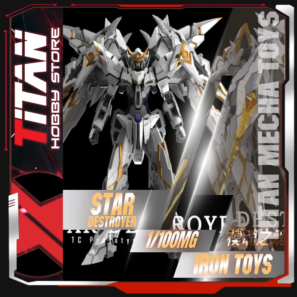 Mô hình lắp ráp Metal Frame Iron Toys 1/100 Amazing Exia Star Destroyer ( Tặng kèm Base + Led ...