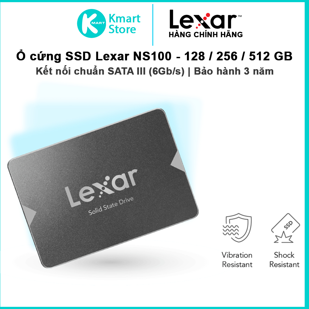 Ổ Cứng SSD 2.5" Lexar NS100 SATA III (6Gb/s) | Dung lượng 128GB / 256GB / 512GB - Bảo hành 3 năm ...