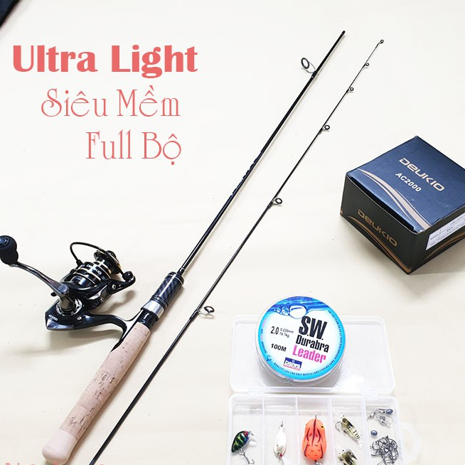 Bộ cần câu máy Lure UL + máy câu cá kim loại,cần câu lure máy ac 2000 ...