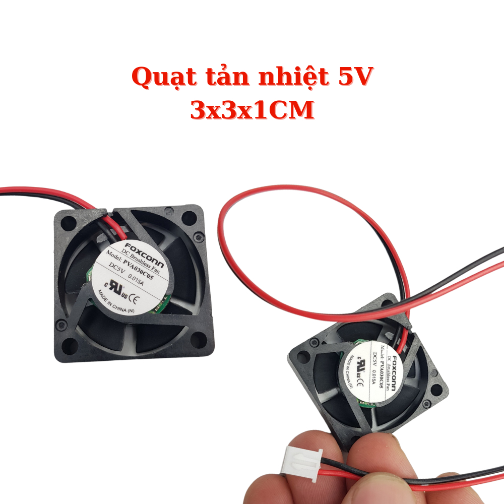 Quạt tản nhiệt 5V 3CM quạt 5V 3x3x1CM 3010 cho thiết bị điện tử FAN 3CM ...