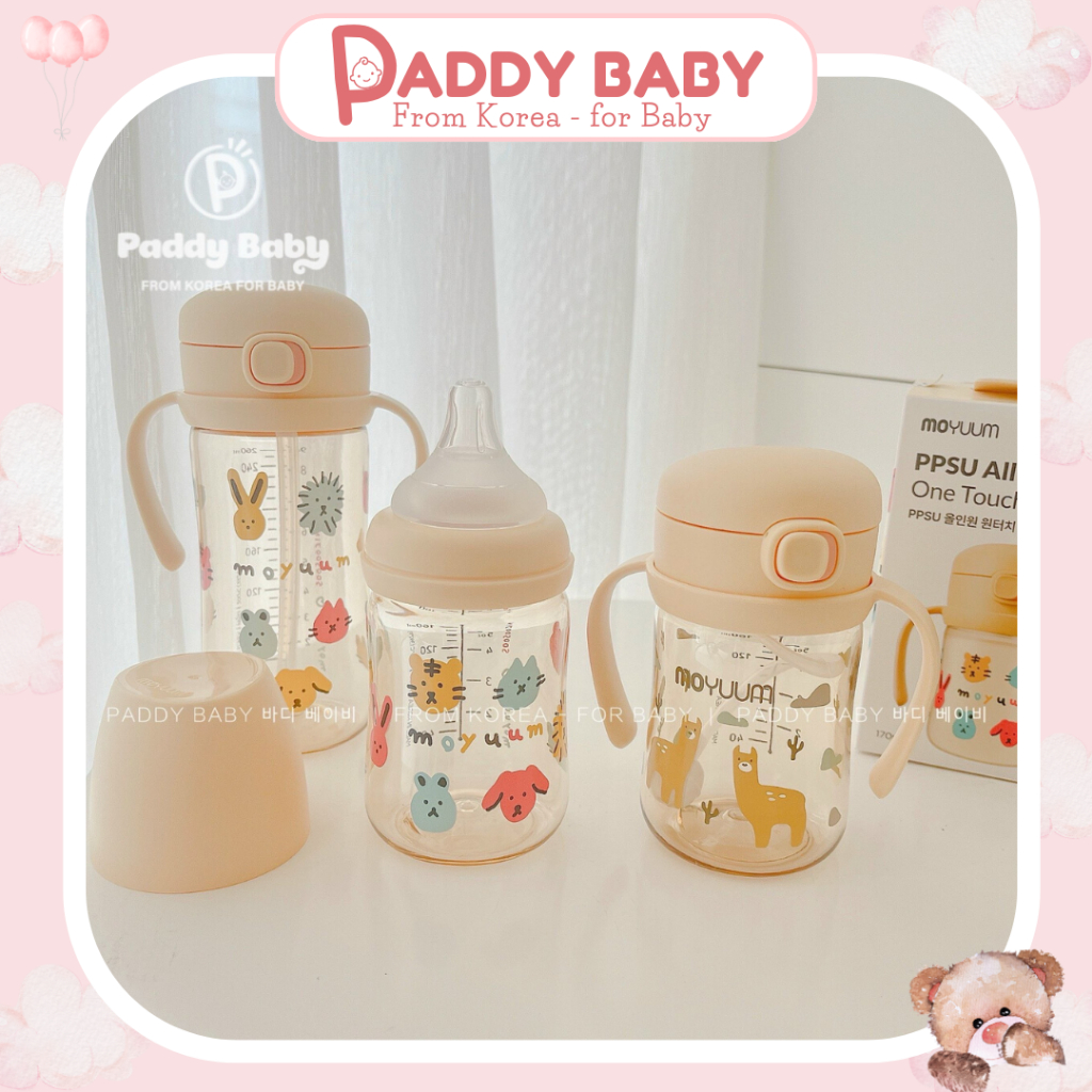 Bình hút nắp bật, chống sặc Moyuum x Cobe Korea 170ml-270ml cho bé - Made in Korea | Shopee Việt Nam