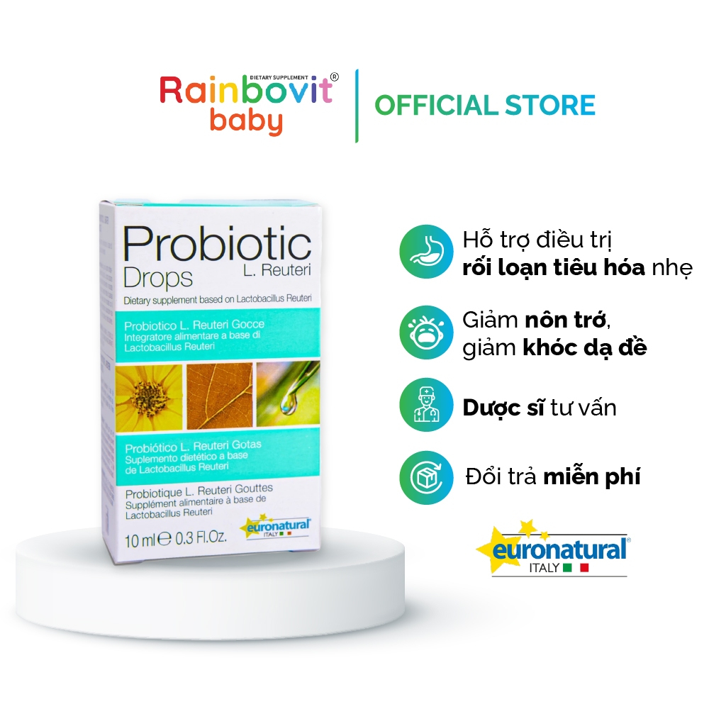 Men vi sinh cho bé Probiotic L.Reuteri Drops dạng giọt 10ml bổ sung lợi khuẩn tăng cường hệ tiêu ...