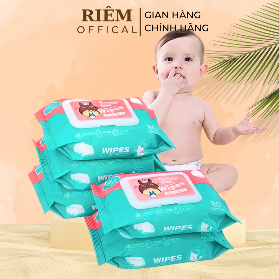 Khăn Giấy Uớt Khăn Ướt Baby Lau Tay Lau Miệng Mềm Mại Cho Bé Không Hóa ...