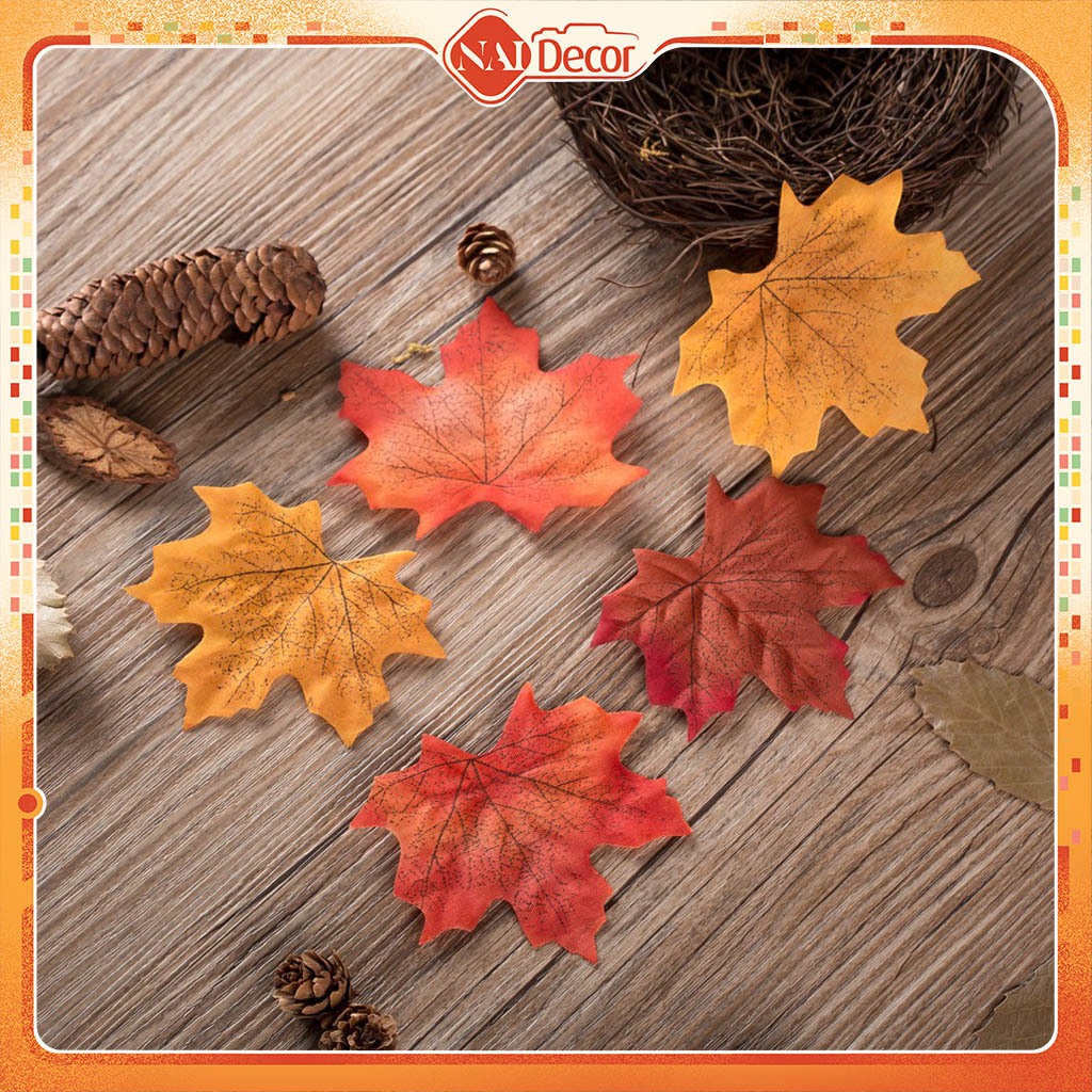 [Phụ kiện chụp ảnh] Set 5 Lá Phong Nai Decor trang trí | Shopee Việt Nam