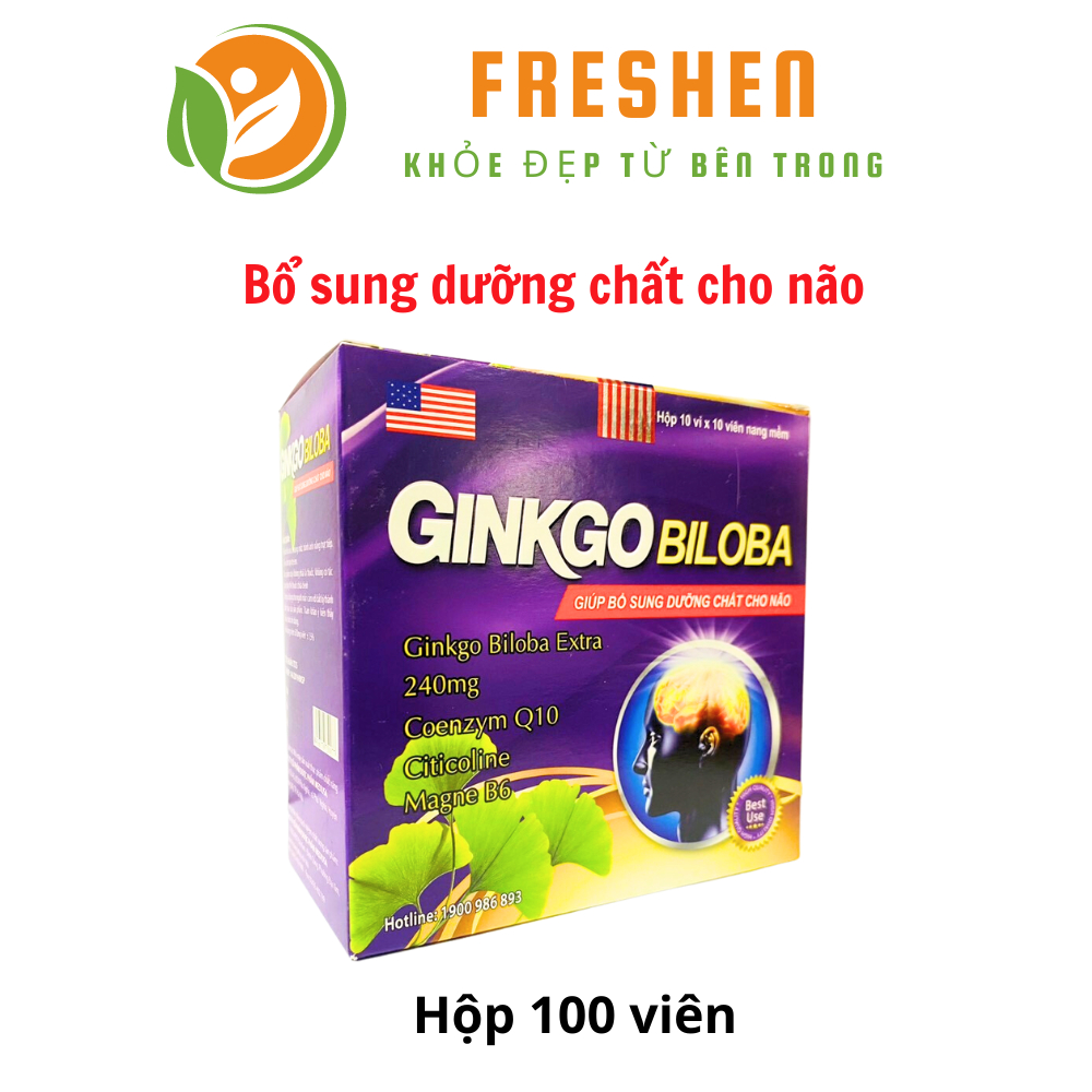 Ginkgo biloba 240mg Hỗ trợ tăng cường tuần hoàn não, giảm các triệu ...