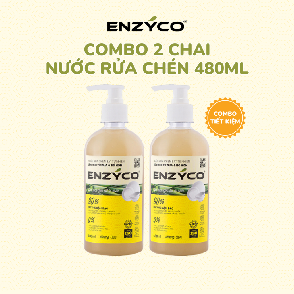Combo 2 Chai Nước Rửa Chén Sinh Học ENZYCO 90% Enzyme Từ Dứa Làm Sạch ...