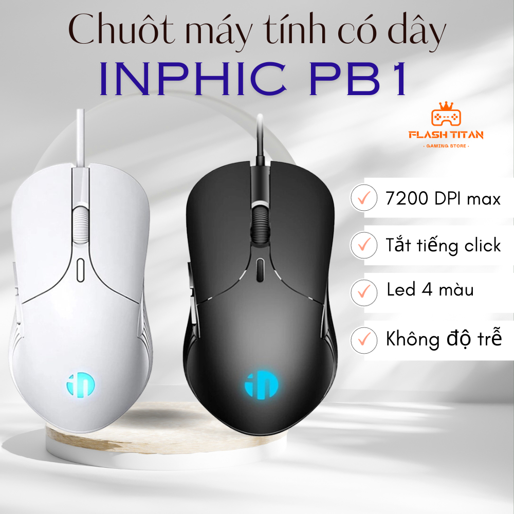 Chuột Máy Tính Chơi Game INPHIC PB1 - DPI 7200 Phù hợp chơi game, làm việc văn phòng, Chuột cho ...