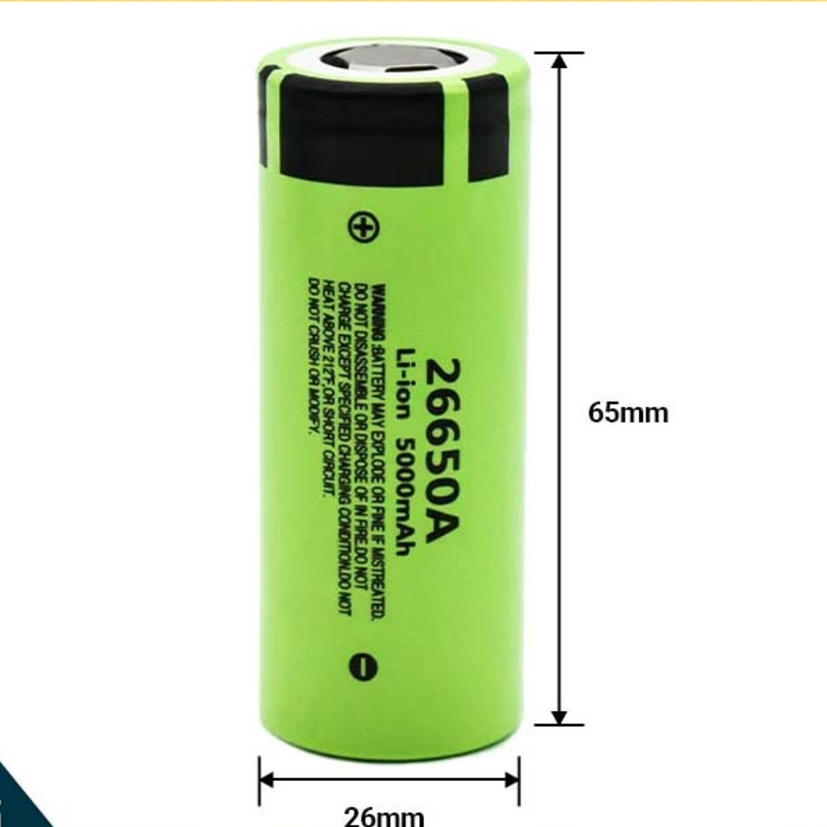 Pin 26650, 5000mAh Li-ion 3,7V pin máy khoan, sạc dự phòng. | Shopee ...