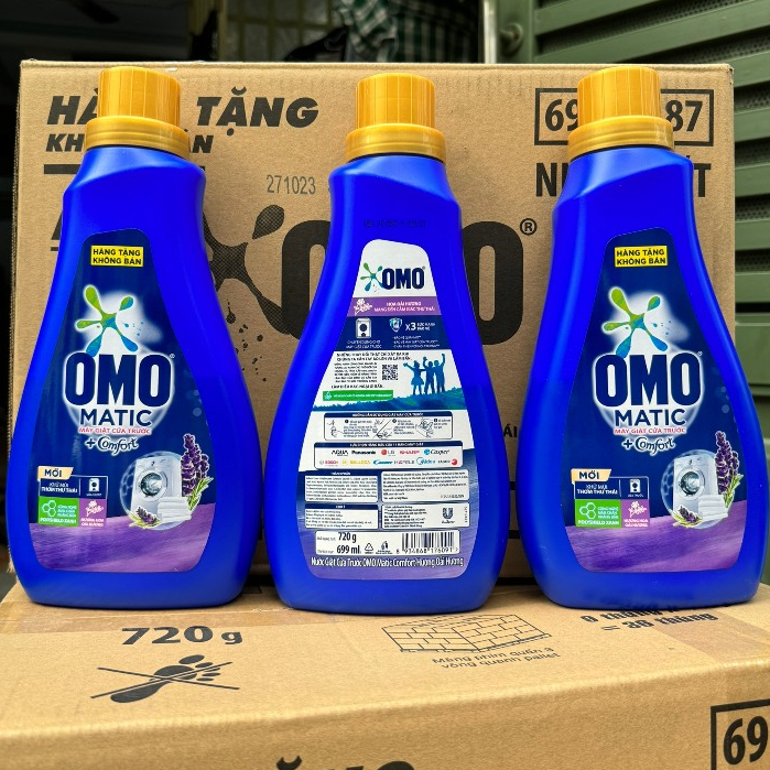 Nước giặt OMO Matic chuyên dụng Cửa Trước Khử Mùi Thơm Thư Thái Chai 720g (699ml) HÀNG KHUYẾN ...