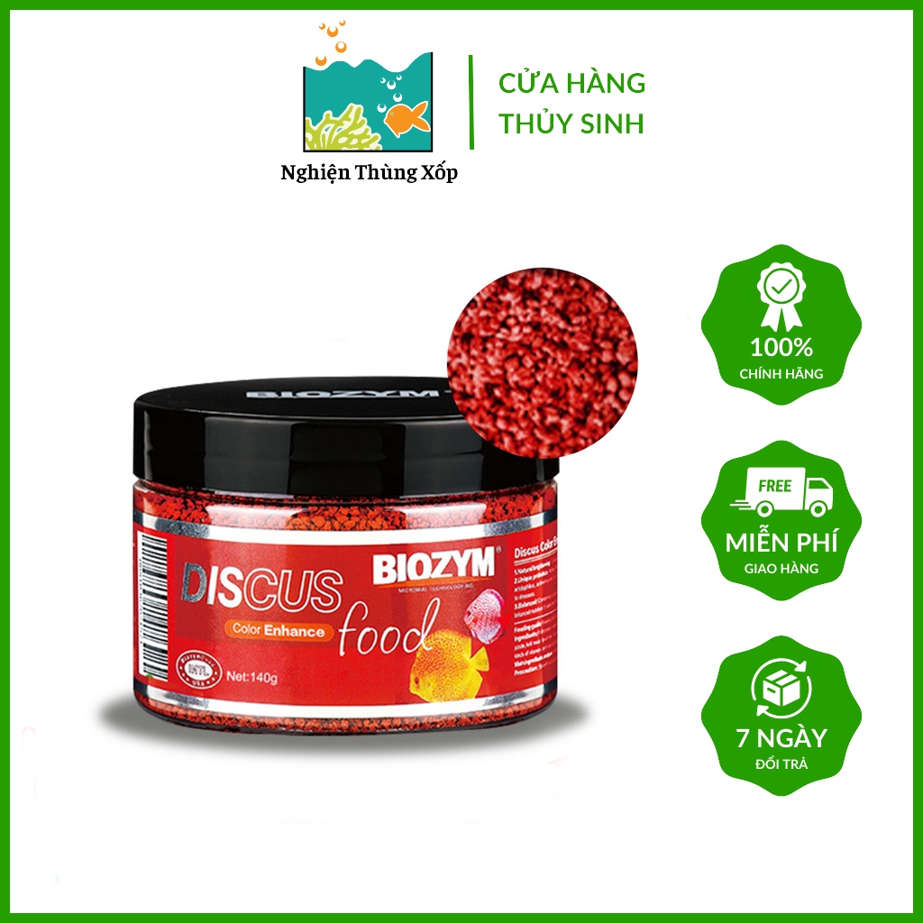 Cám Biozym Discus (Hộp 140g) kích màu cho cá cảnh - giúp cá lên màu đẹp ...