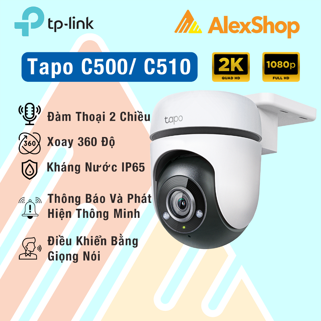 Camera WiFi TPLink Tapo C510/ C500 2K/ FullHD, Xoay 360 - Chính Hãng ...