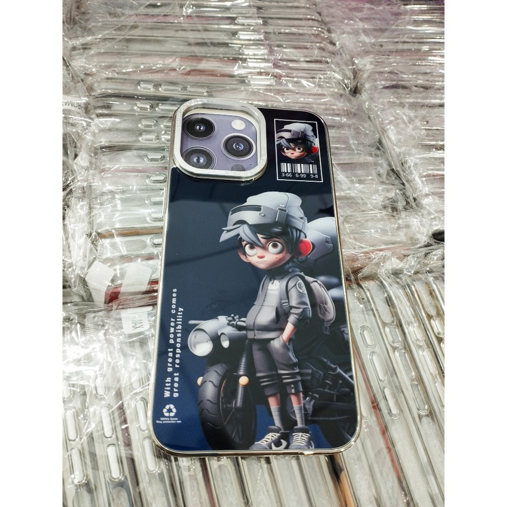 Ốp hoạt hình Naruto camera viền kim loại xịn 13 pro max/14 promax/15 ...