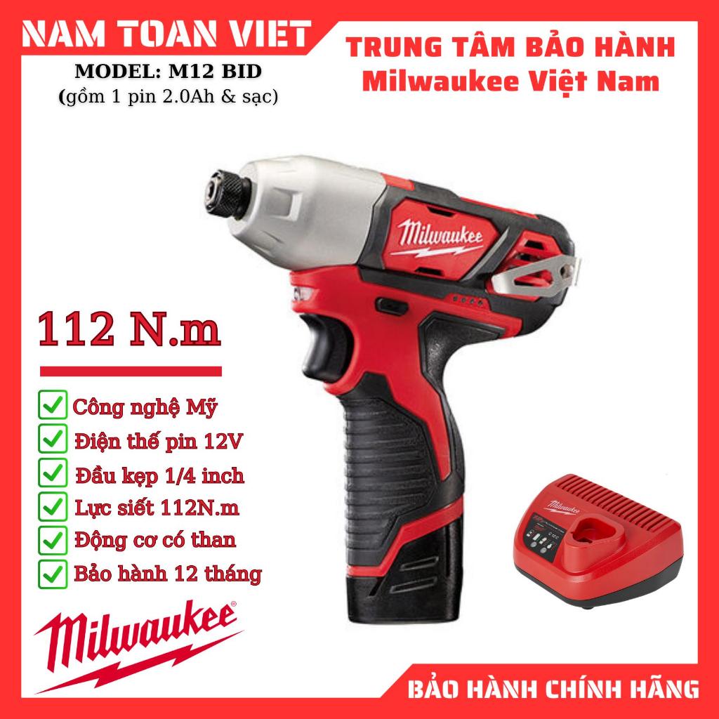Máy vặn vít dùng pin Milwaukee M12 BID (gồm 1 pin 2.0ah & sạc) | Shopee ...