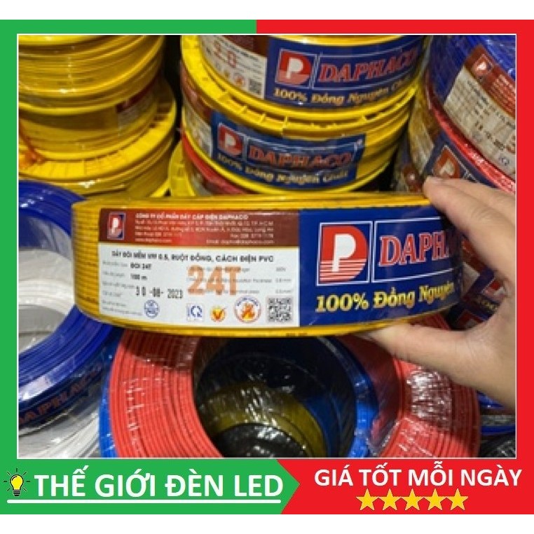 Dây điện đôi Daphaco 2x16, 2x24, 2x32, 2x30 cuộn 100m chính hãng ...