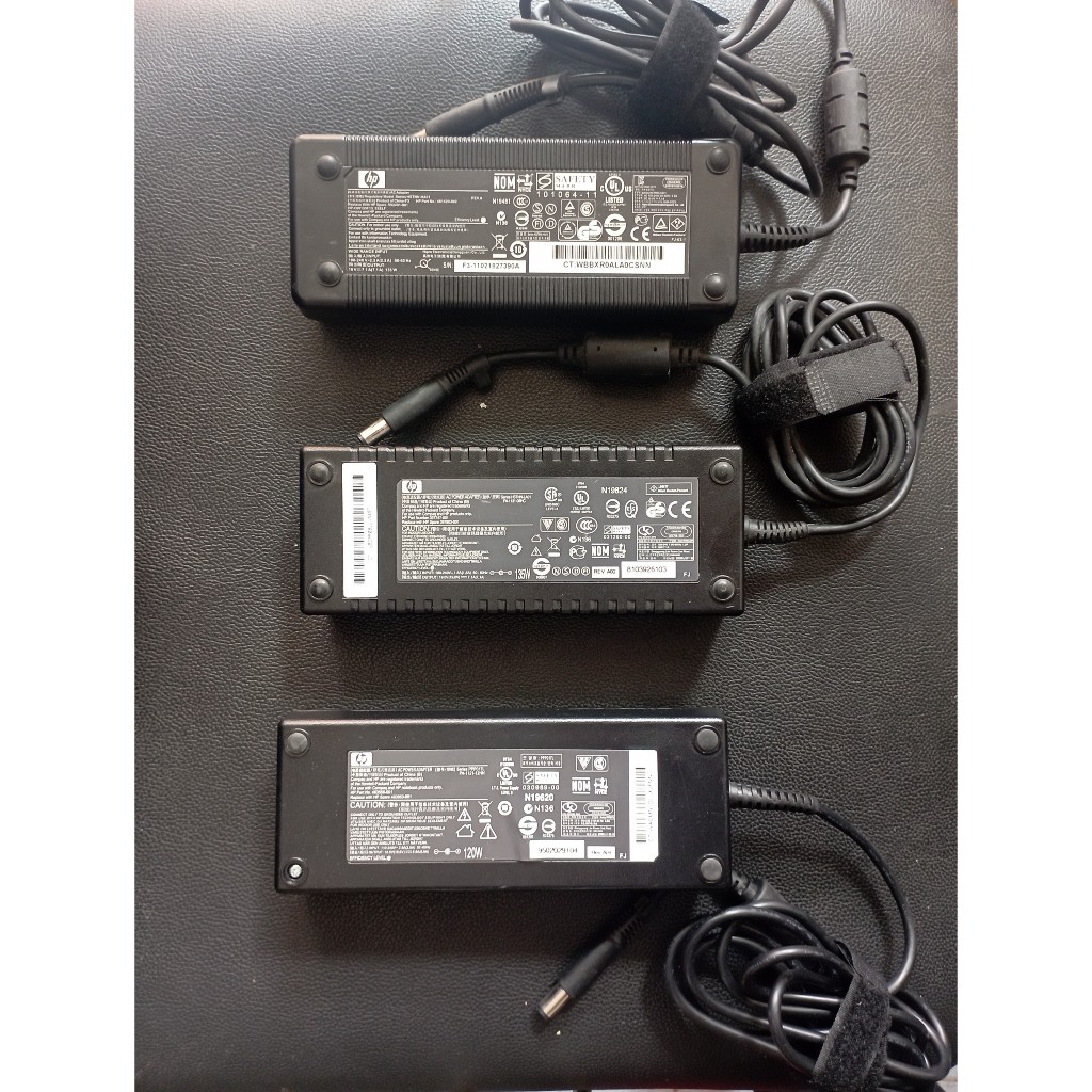 Sạc Laptop HP 120w / 135w Kim Lớn 18,5V = 6,5A / 19V = 7,1A (Sạc zin theo máy, tặng kèm dây ...