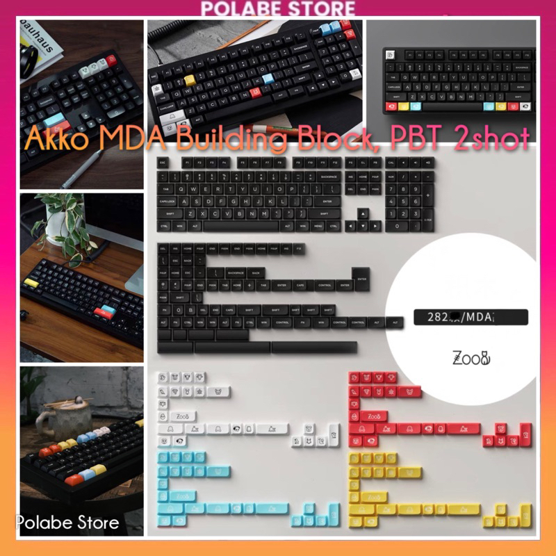 Tổng hợp Keycap Akko MDA ASA profile bàn phím cơ Polabe Store Akko Neon ...