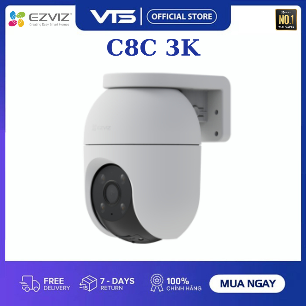 Camera Wifi EZVIZ C8C 3K 5MP, C8C 2K+ 4MP Ngoài Trời Siêu Nét, Xoay 360 ...