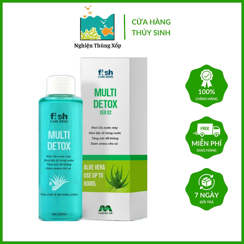 Khử clo nước máy Multi Detox 100ml,200ml | Shopee Việt Nam