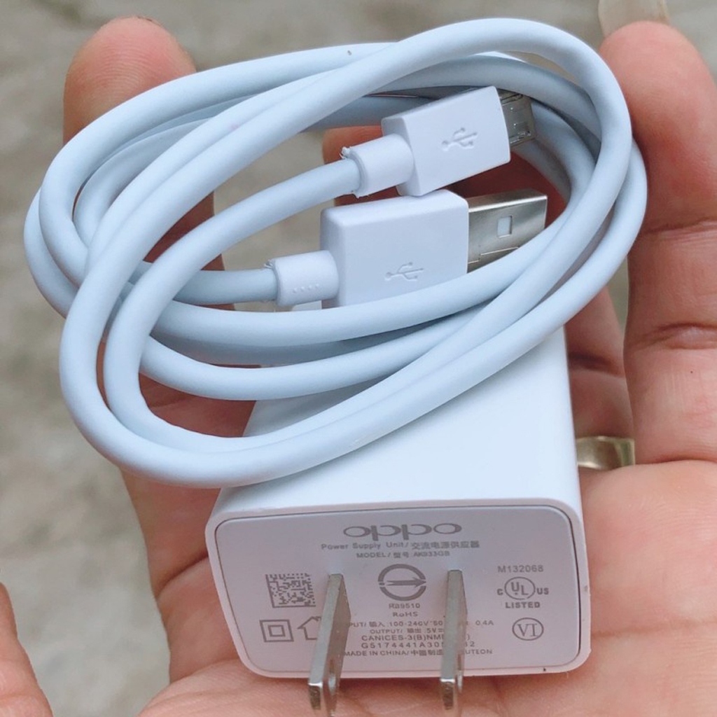 Sạc nhanh Oppo 5V 2A AK933 gồm củ sạc oppo và dây sạc oppo Micro dài 1m ...