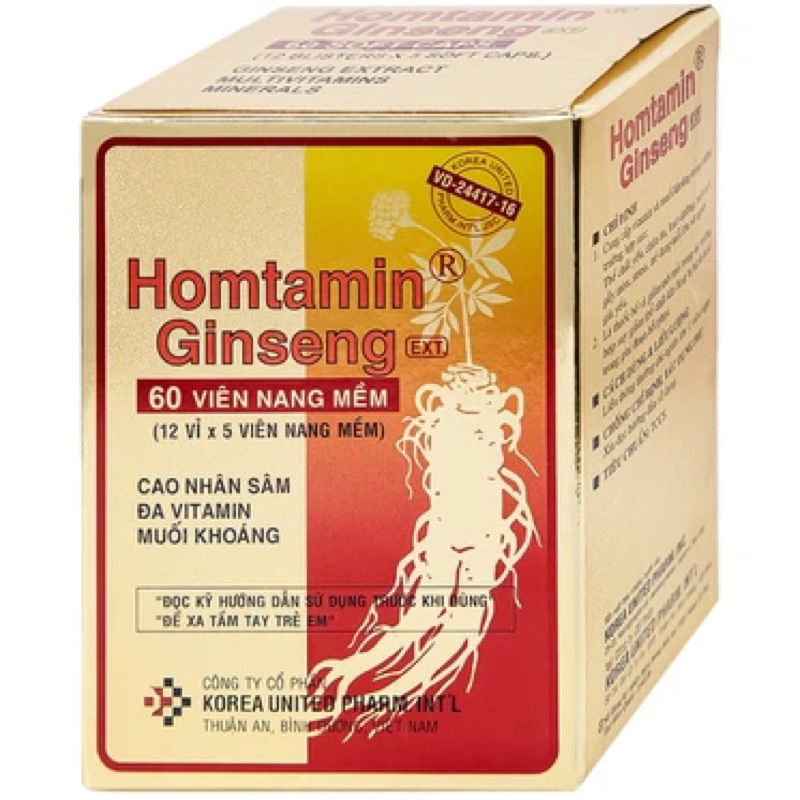 [Chính hãng ]Thuốc Homtamin Ginseng Union Korea Pharm cung cấp vitamin ...