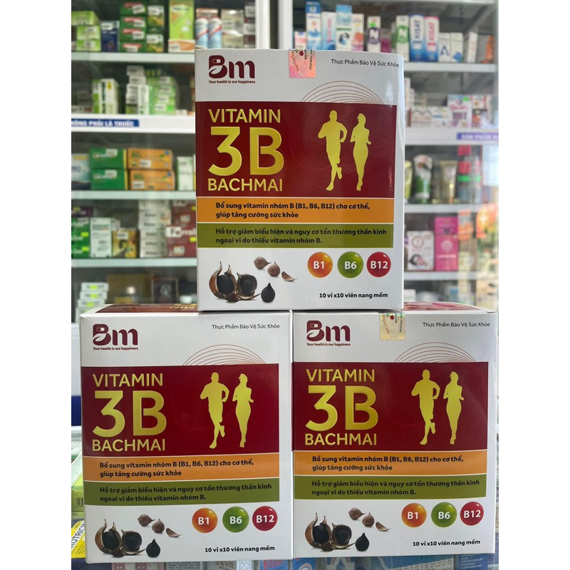 Vitamin 3b Bạch Mai-Bổ sung nhóm vitamin B1,B6,B12-tăng cường sức khoẻ phục hồi sau ốm (hộp 100 ...