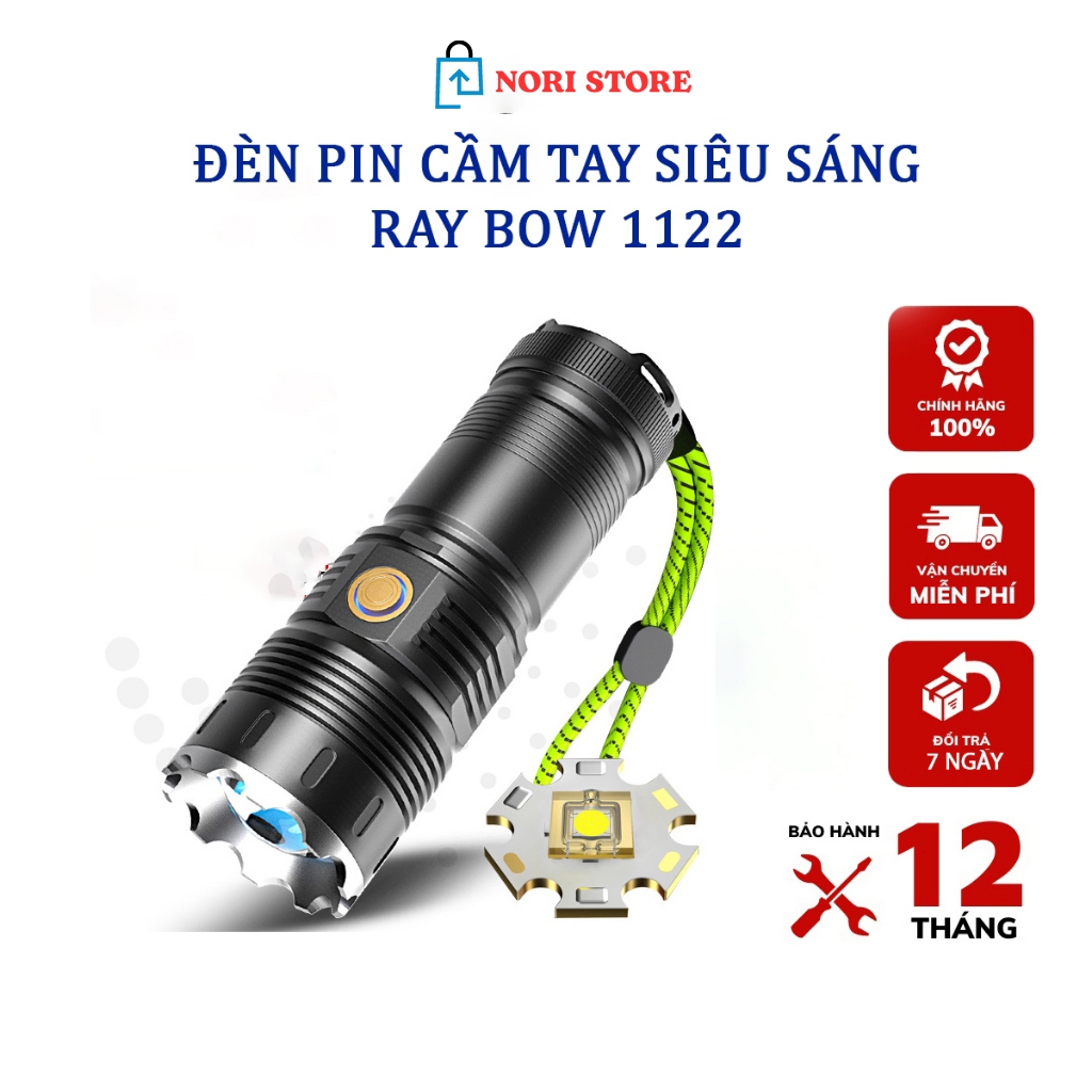 Đèn pin cầm tay siêu sáng CORISU - RAY BOW 1122 có zoom xa gần | Shopee ...
