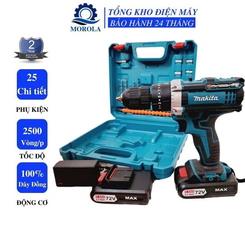 Máy Khoan Pin Cầm Tay Makita 72V,Máy Bắn Vít 3 Chức Năng Khoan Tường Khoan gỗ bắn vít | Shopee ...