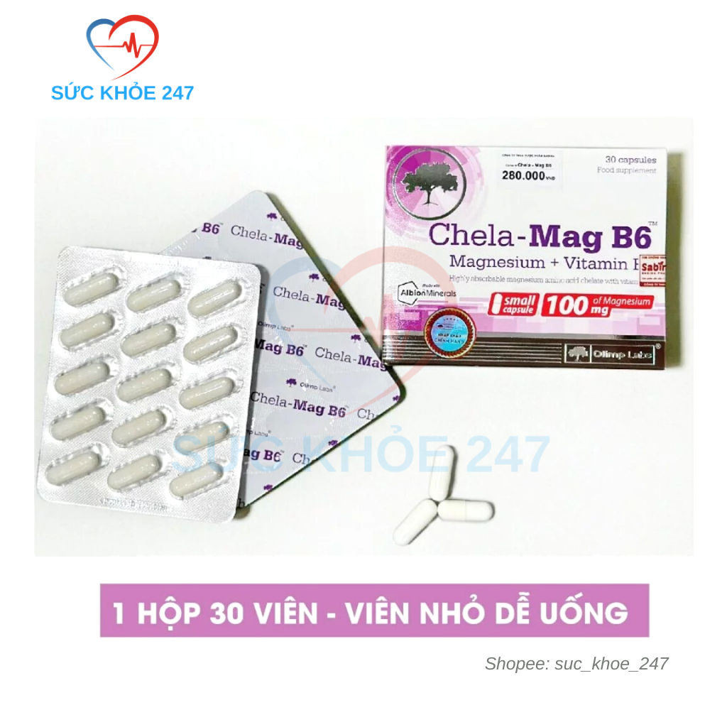 Chela-Mag B6 - Bổ sung Magie, Vitamin B6 Giúp Giảm Mệt Mỏi, Hỗ Trợ Tốt ...