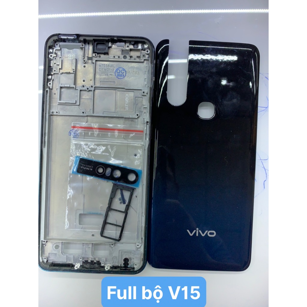Full bộ xương vỏ vivo V15 ( khung xương, lưng, phím bấm, kính cam rời ...