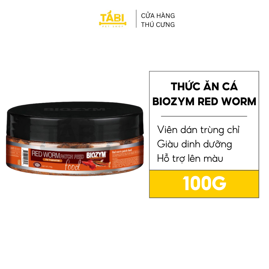 Thức Ăn Cá Trùn Chỉ Biozym Red Worm 100G, Viên Cám Dinh Dưỡng Cao Từ Trùng Chỉ Cho Cá Cảnh ...