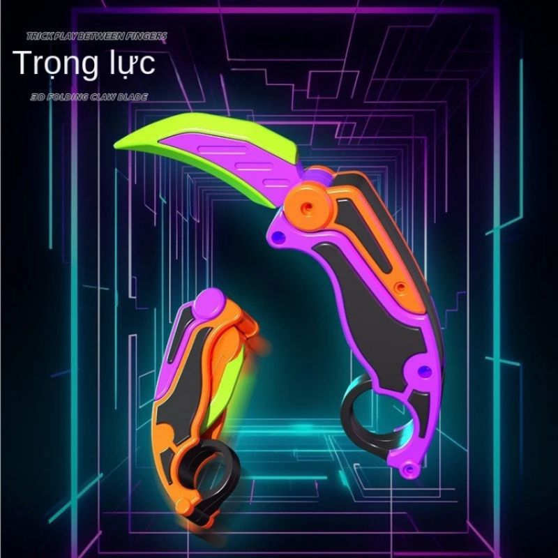 Dao vô tri dao đồ chơi dạng móng vuốt, dao cà rốt 1k, 2.0, dao karambit ...