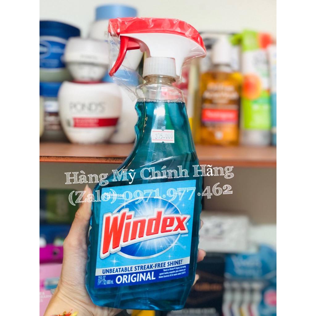 [Hàng Mỹ Chính Hãng;Đầy đủ Bill] Nước Xịt Kính Windex - Windex Glass Cleaner, Original Blue ...