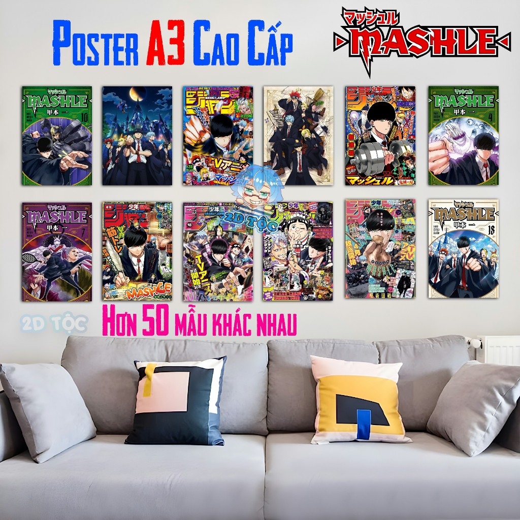 TRANH POSTER A3 Anime Manga Anime Manga MASHLE CHẤT LIỆU GIẤY CAO CẤP ...