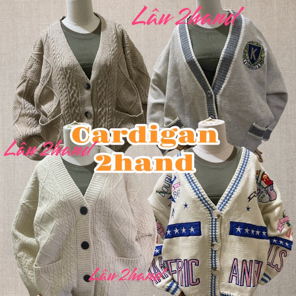 ( 2HAND ĐƯỢC LỰA MẪU ) Áo cardigan len 2hand, khoác len Hàn siêu phẩm ...