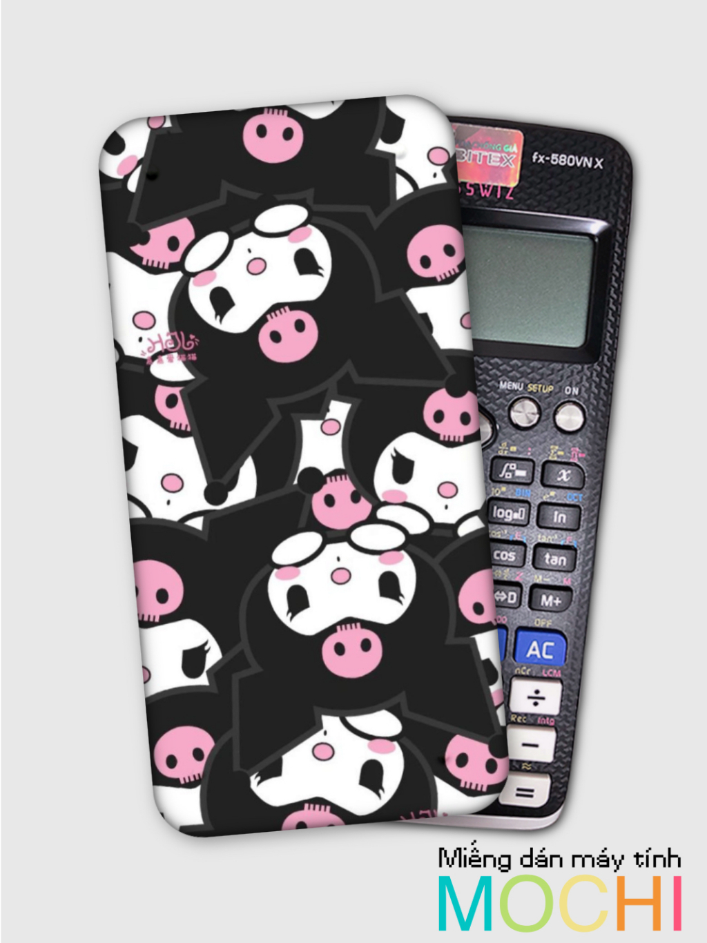 Miếng decal kuromi dán cái loại máy tính (casio fx-570 / fx-570 ii / fx ...