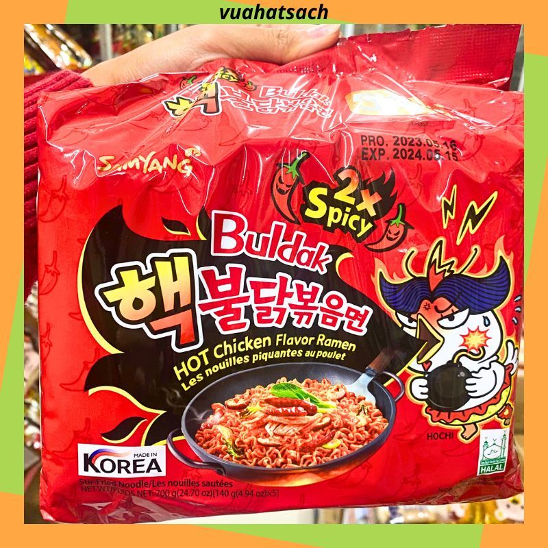 5 gói mì SIÊU CAY Spicy 2X Samyang Hàn Quốc vị gà | Shopee Việt Nam