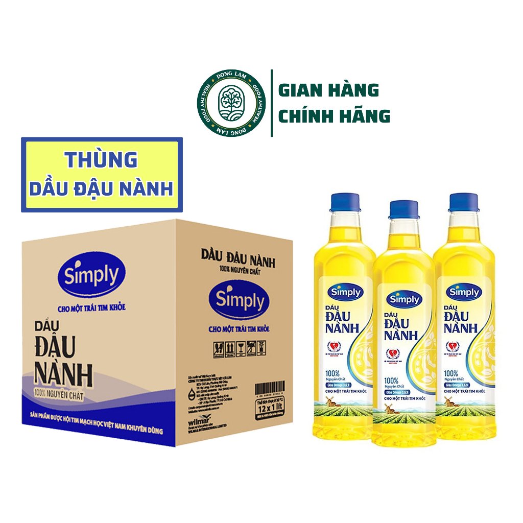 THÙNG Dầu ăn Simply đậu nành 1L/2L | Shopee Việt Nam