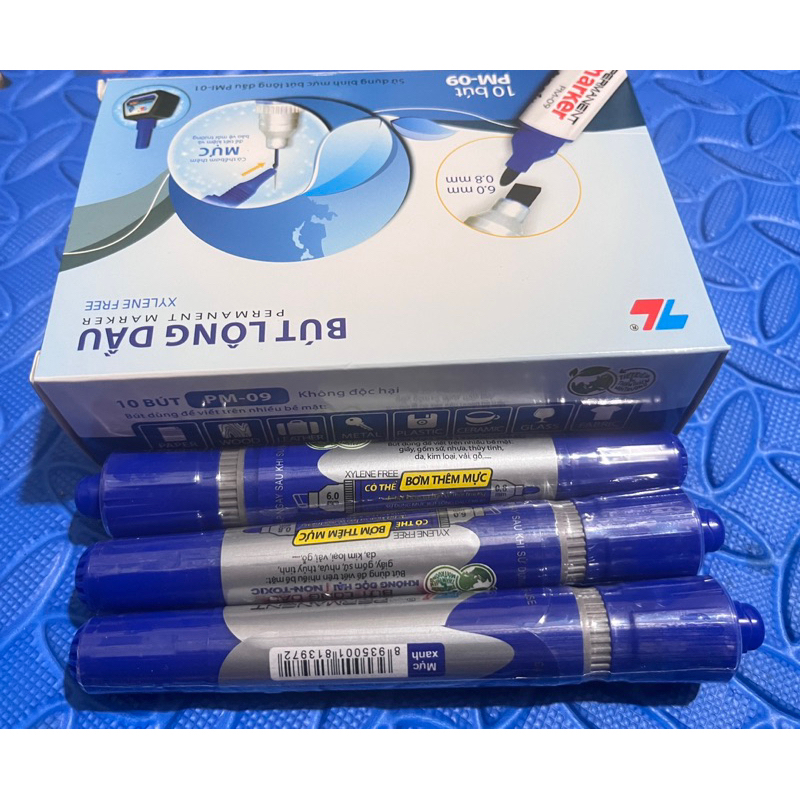 (Hộp 10 cây) Bút lông dầu THIÊN LONG PM09 Phù hợp cho nhân viên văn ...