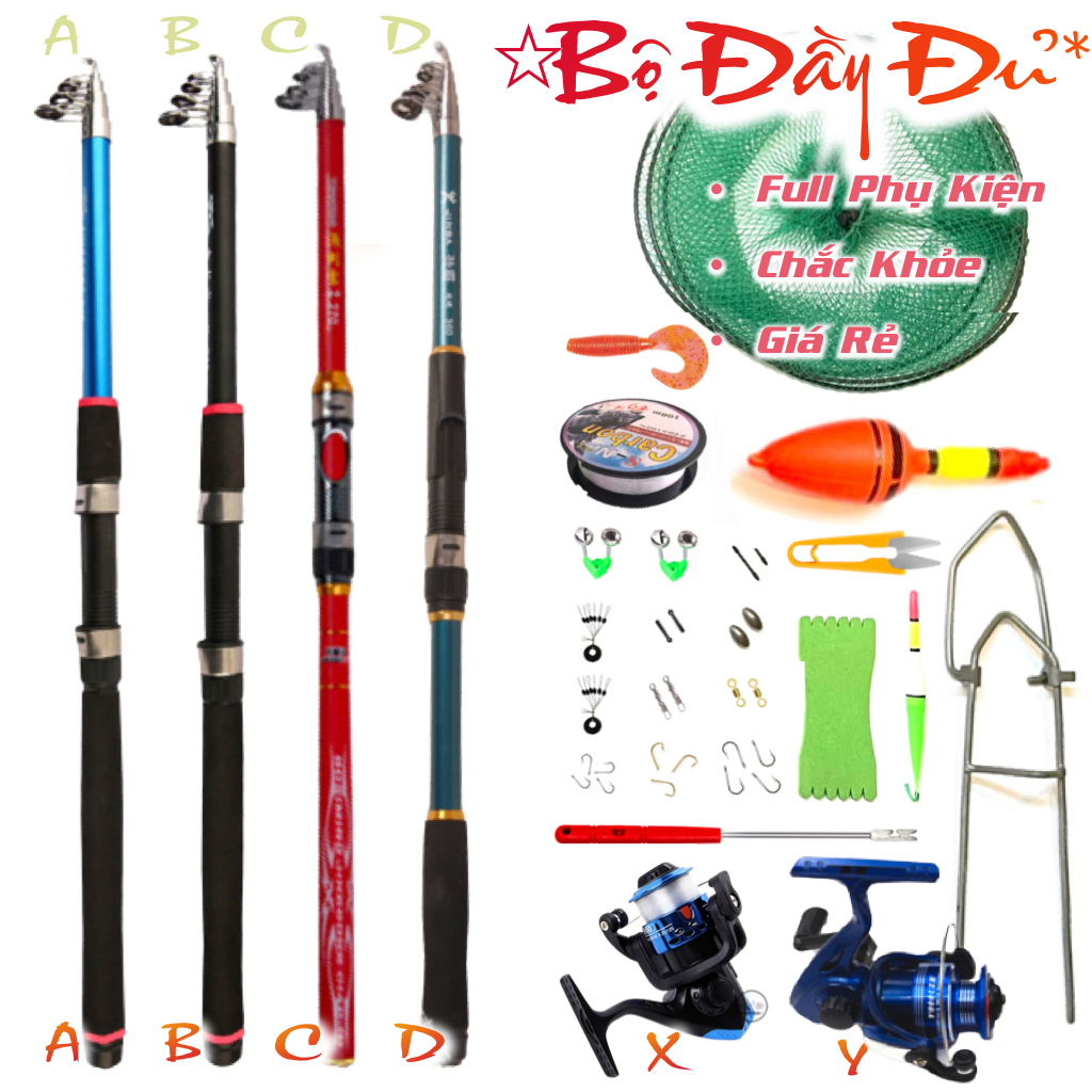 CẦN CÂU MÁY ★ Ngon + Bổ + Rẻ Bộ Combo Như hình 100% - ĐẦY ĐỦ NHẤT ...