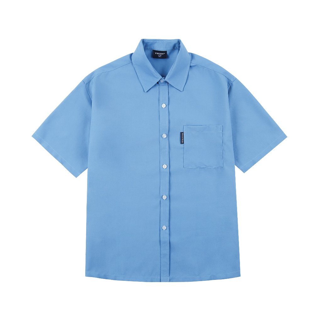 Áo Sơ Mi Ngắn Tay Vạt Ngang Vincent Local Brand Unisex Vải Fos | Shopee ...