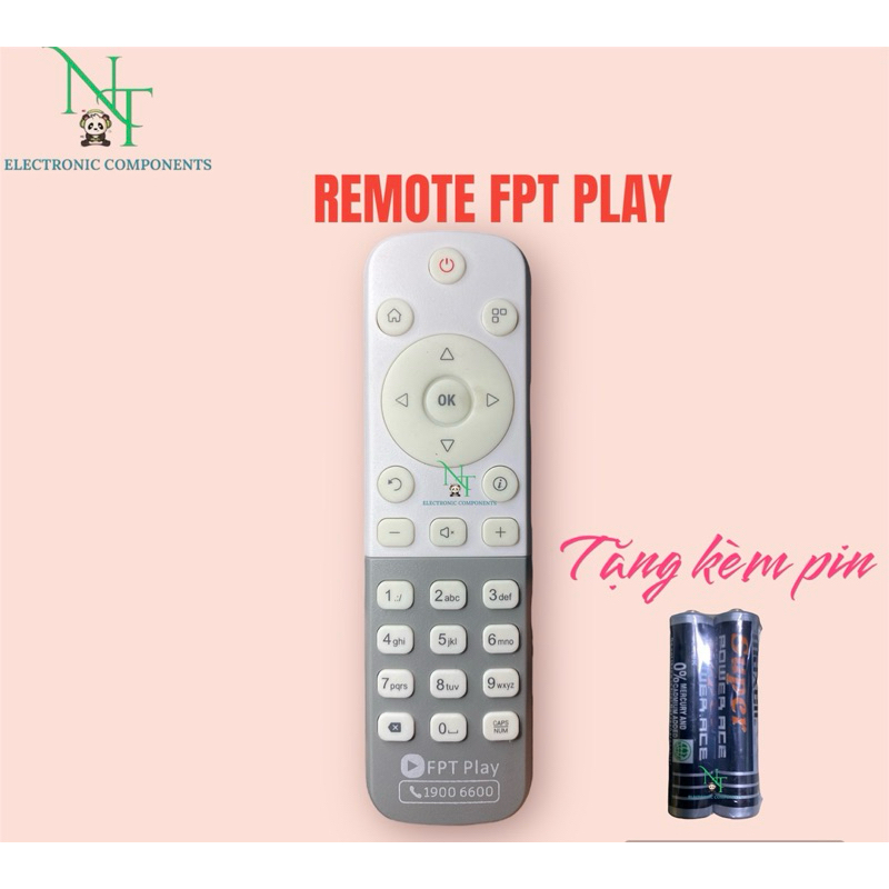 Remote điều khiển FPT Play Box FX6-2ND màu trắng . Đồ bấm FPT box ...