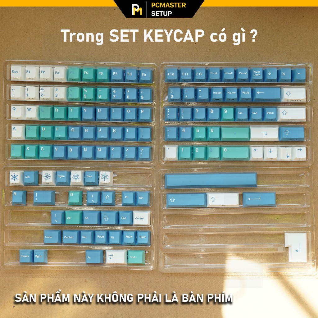 Keycap pbt xuyên led Yeti họa tiết in dyesub xuyên led side print ...