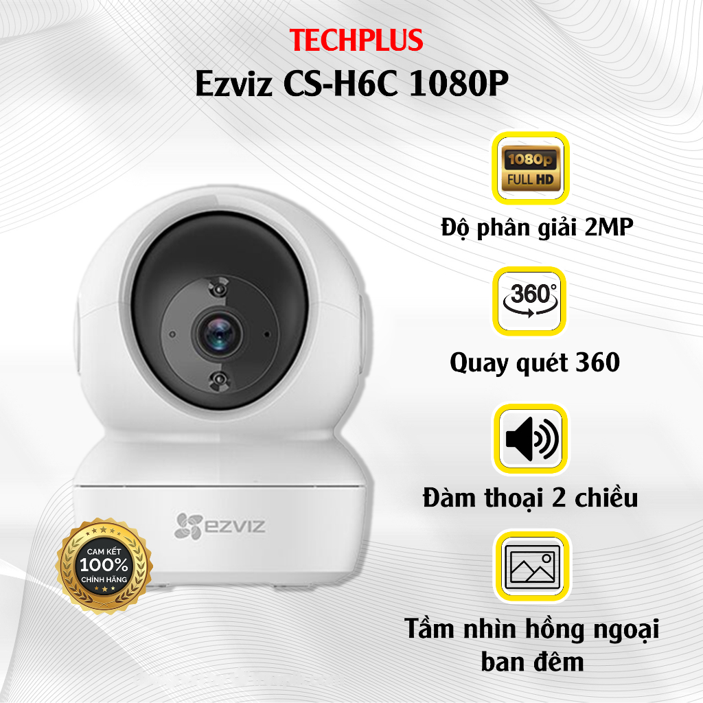 Camera Ezviz quay 360 CS-H6C 2MP (1080P) - Chính hãng bảo hành 2 năm ...