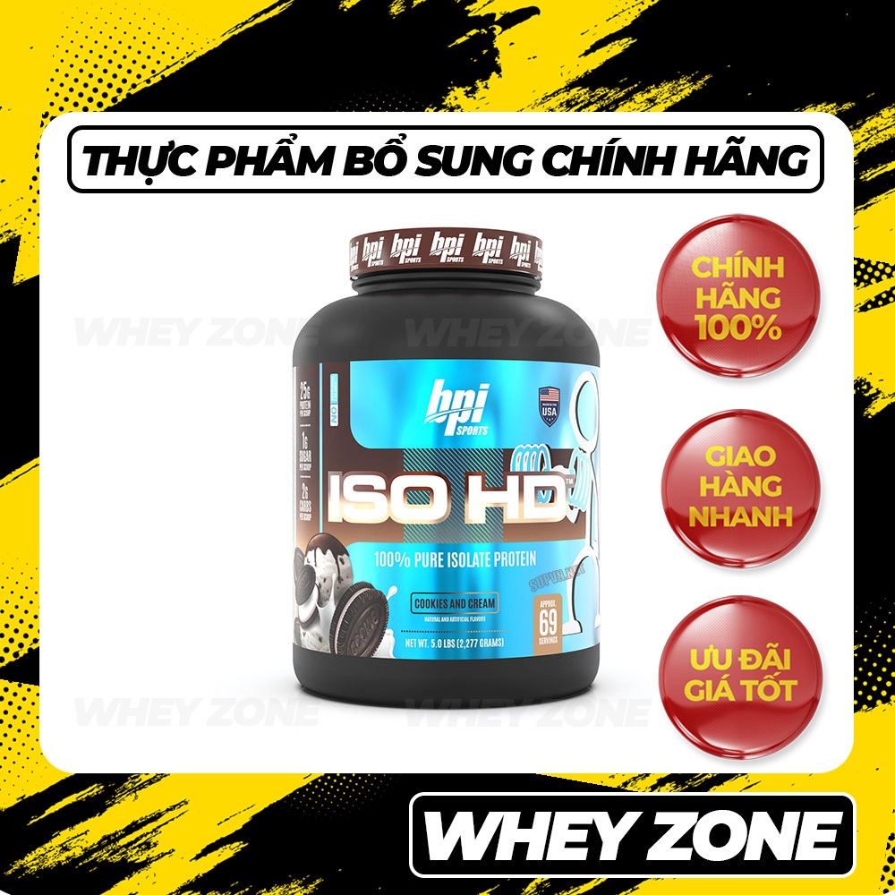 ISO HD 100% PURE ISOLATE PROTEIN - Sữa Tăng Cơ BPI Iso HD Isolate ...