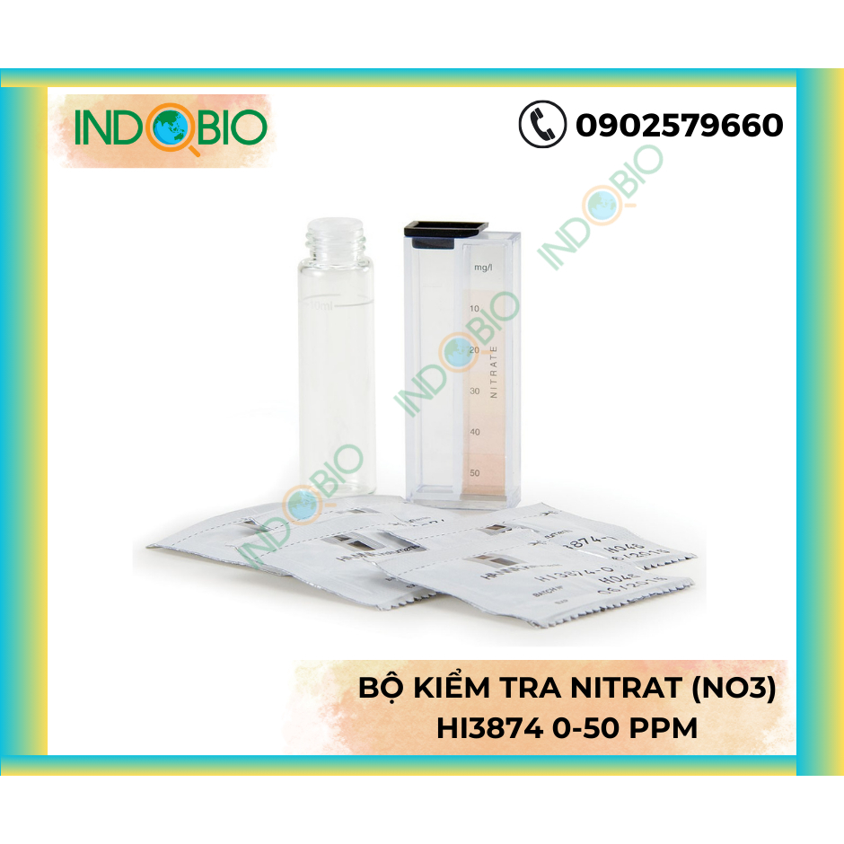 [CHÍNH HÃNG] BỘ TEST NITRAT (NO3) HI3874 0-50 PPM HANNA [KÈM COA ...