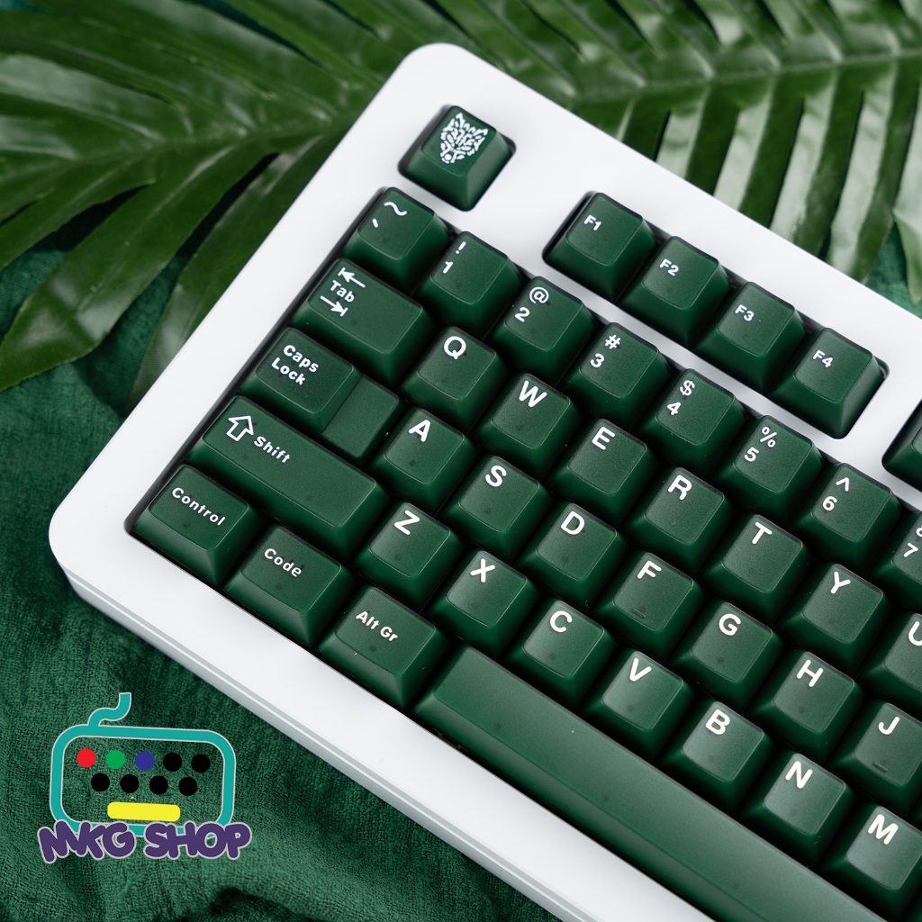 Keycap Aifei Jelly green v2 | ABS doubleshot | Cherry profile | 121 nút ...